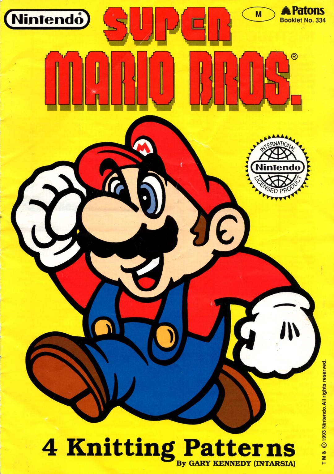 Super Mario Bros. Knitting Patterns 4 Jumpers Childrens & Adult Sizes ...