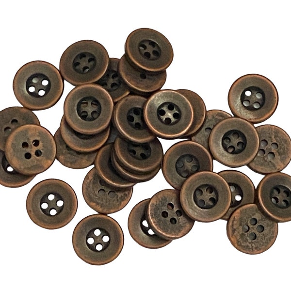Copper Buttons - Etsy