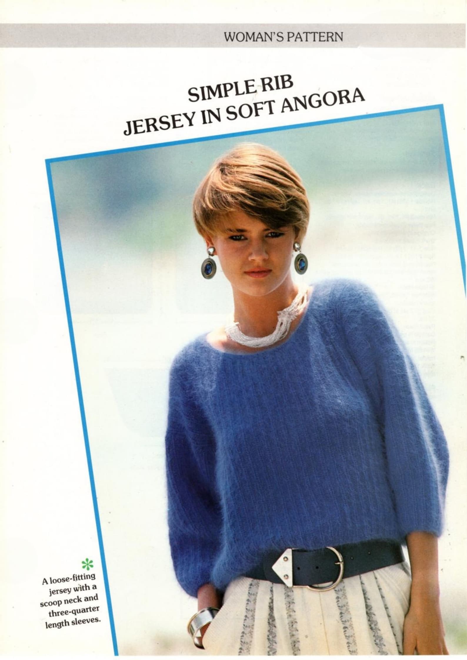 Ladies Knitting Pattern Soft Fluffy Sweater Jumper 34"-38" - 86cm-97cm ...