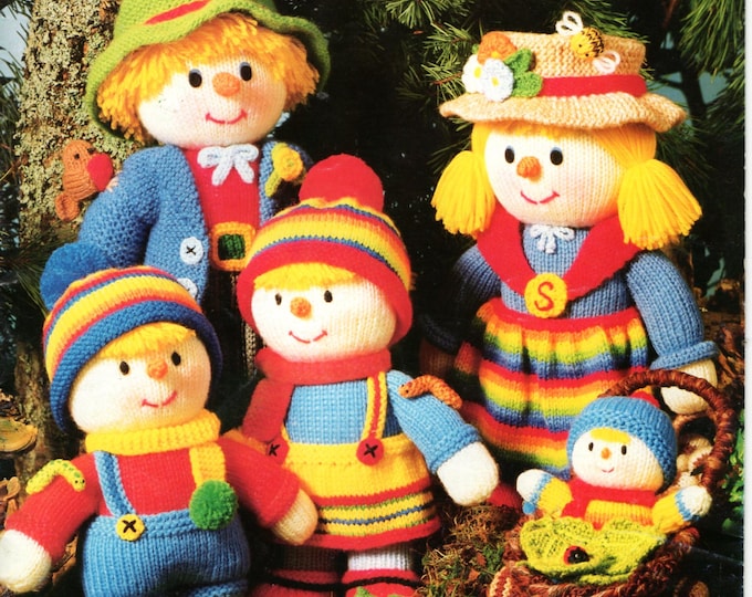 Jean Greenhowe's Scarecrow Family Knitted Toys Knitting Pattern A4 ...