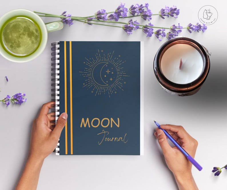 Moon Journal | Printable Lunar Tracker | Moon Phases, Manifesting Notes ...