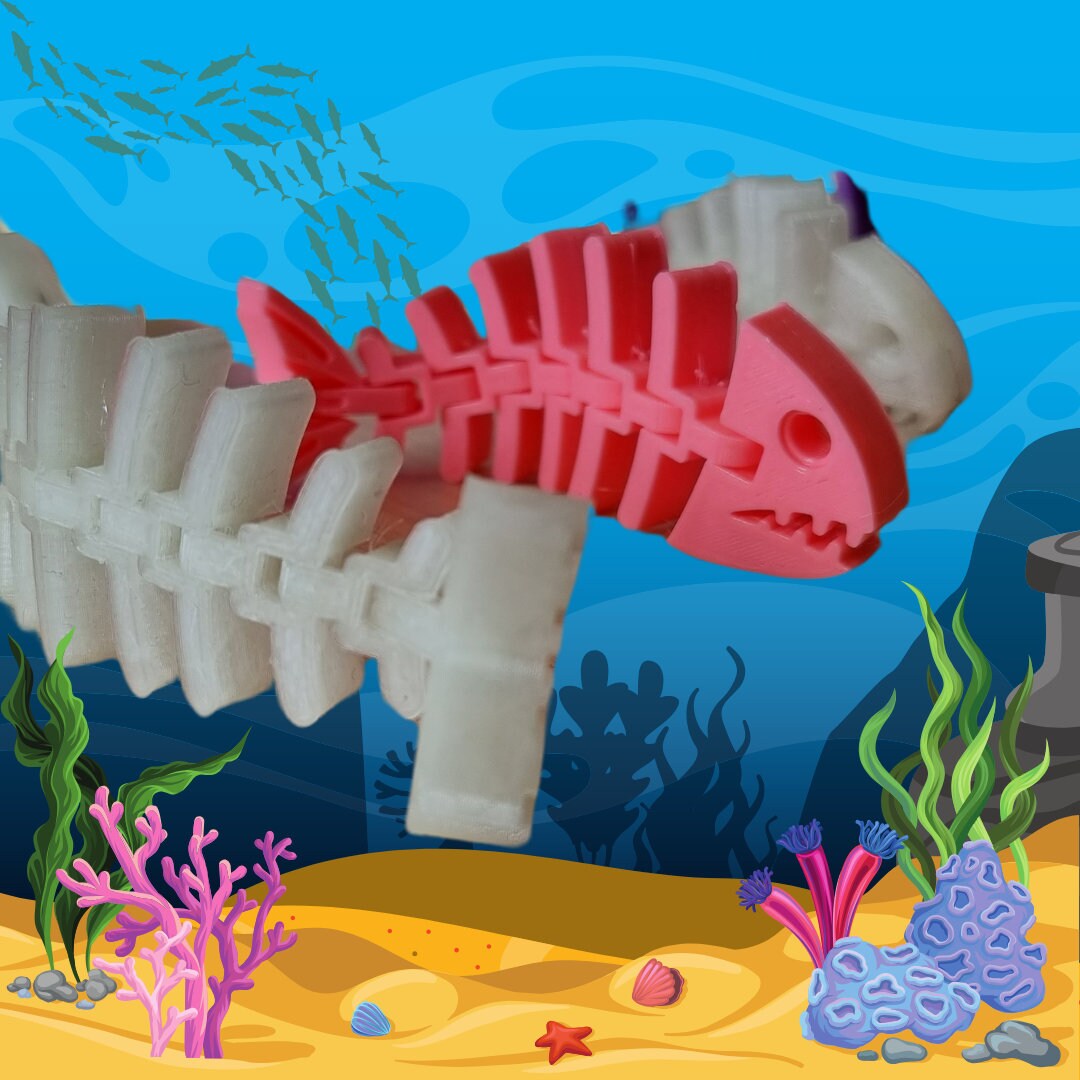 3D Printed Flexi Fish Fidget Toy - Etsy