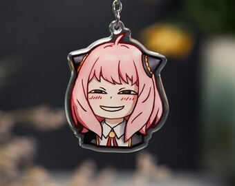 Spy X Family Anya Acrylic Keychain Charm - Etsy