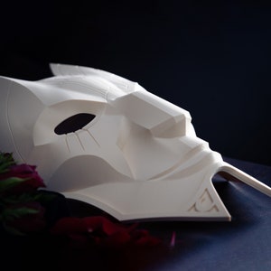 Jhin Mask - Incl. Head Band & Wall Mount - League of Legends - Etsy