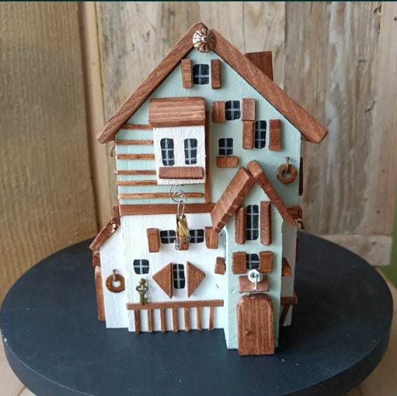 Wood House, Handmade Wooden Gift - Etsy