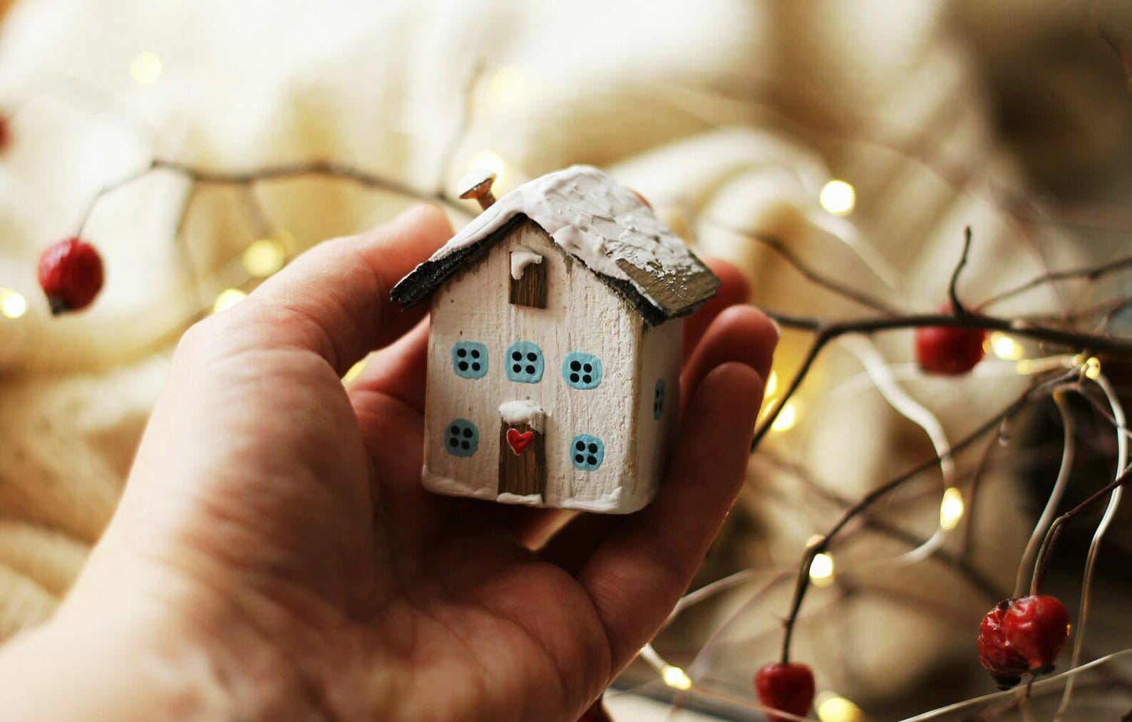 Handmade Wooden Holiday Houses: Rustic Christmas Tree Decoration - Etsy