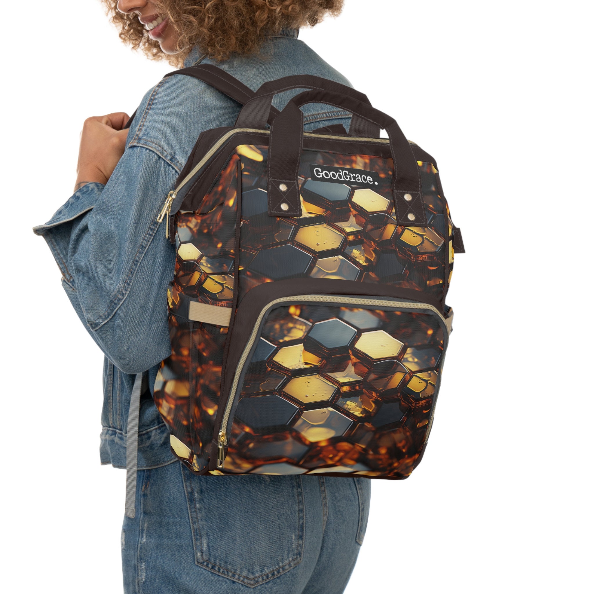 Honeybee Honeycomb Backpack, Solidarity Donation to Bees' Conservation ...