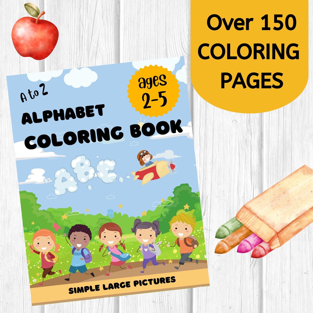 A-Z Alphabet Coloring Pages [for Kids Age 2-5 With Jumbo Images] - Etsy