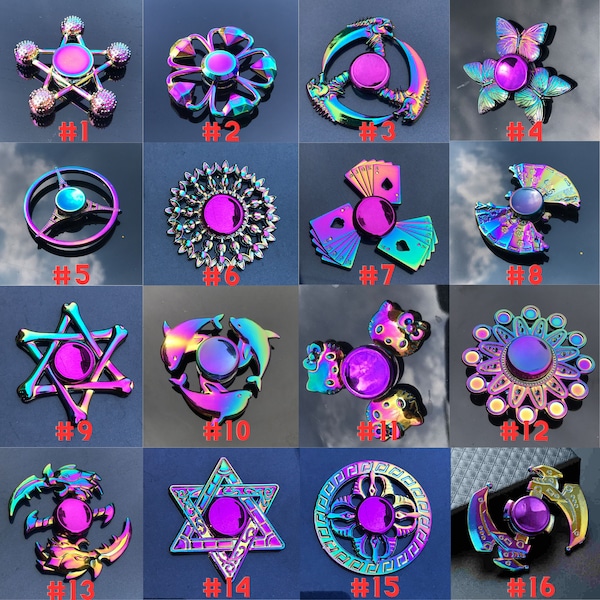 Metal Rainbow Fidget Spinner - Etsy