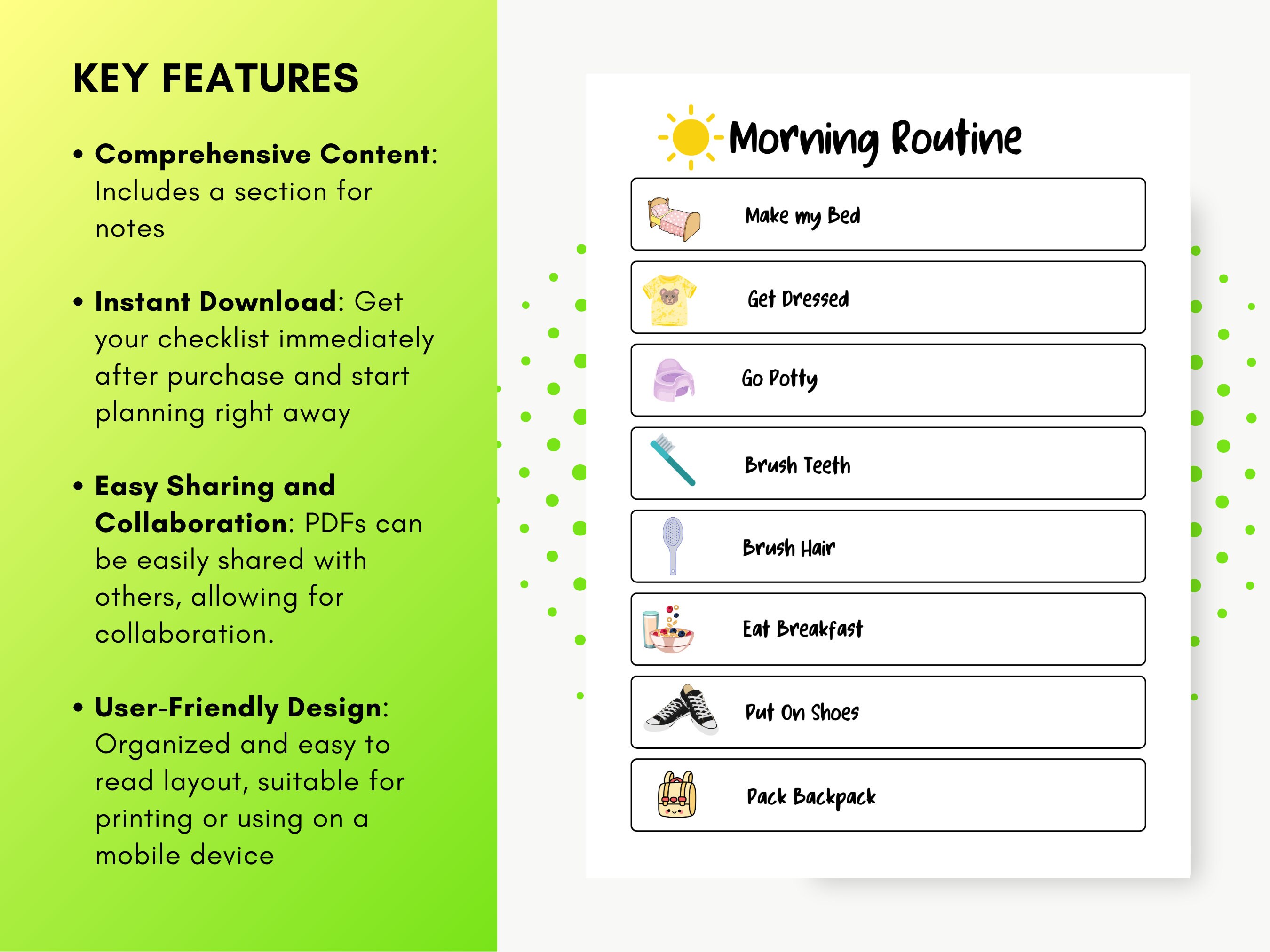 Kids Toddler Printable Chore Chart - Etsy