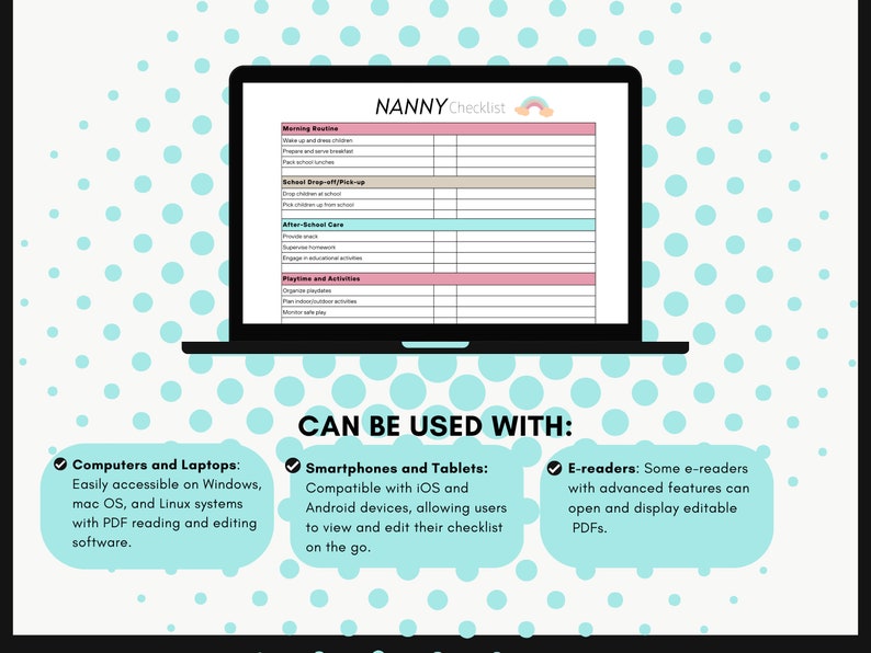 Printable Nanny Checklist Guide, Babysitter Checklist Planner, Nanny ...