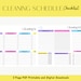 Digitial Printable Monthly Weekly Daily Cleaning Checklist Planner ...