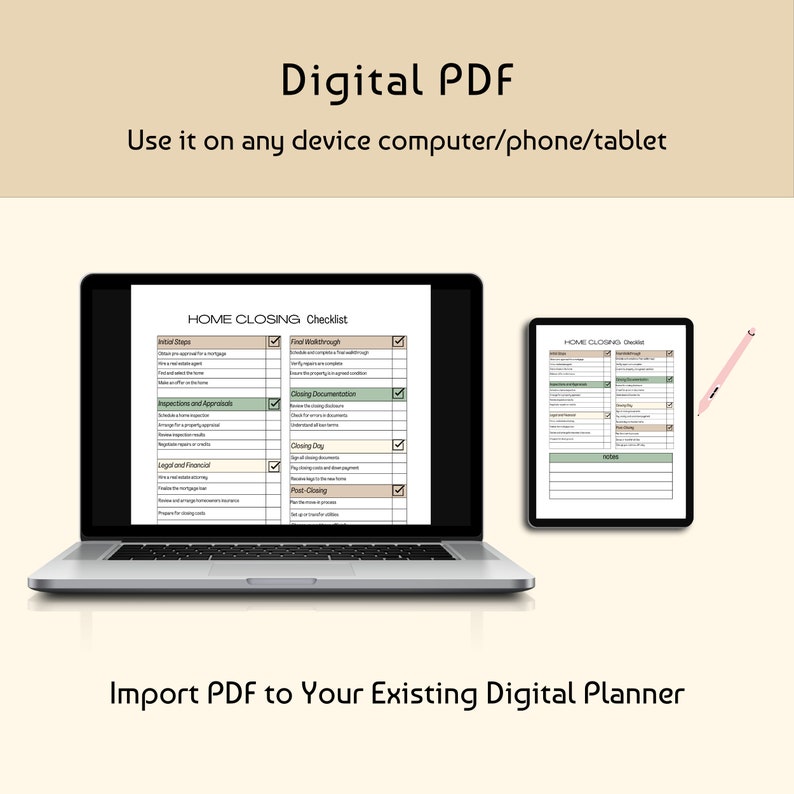 Home Closing Checklist: Printable & Digital PDF Guide - Etsy