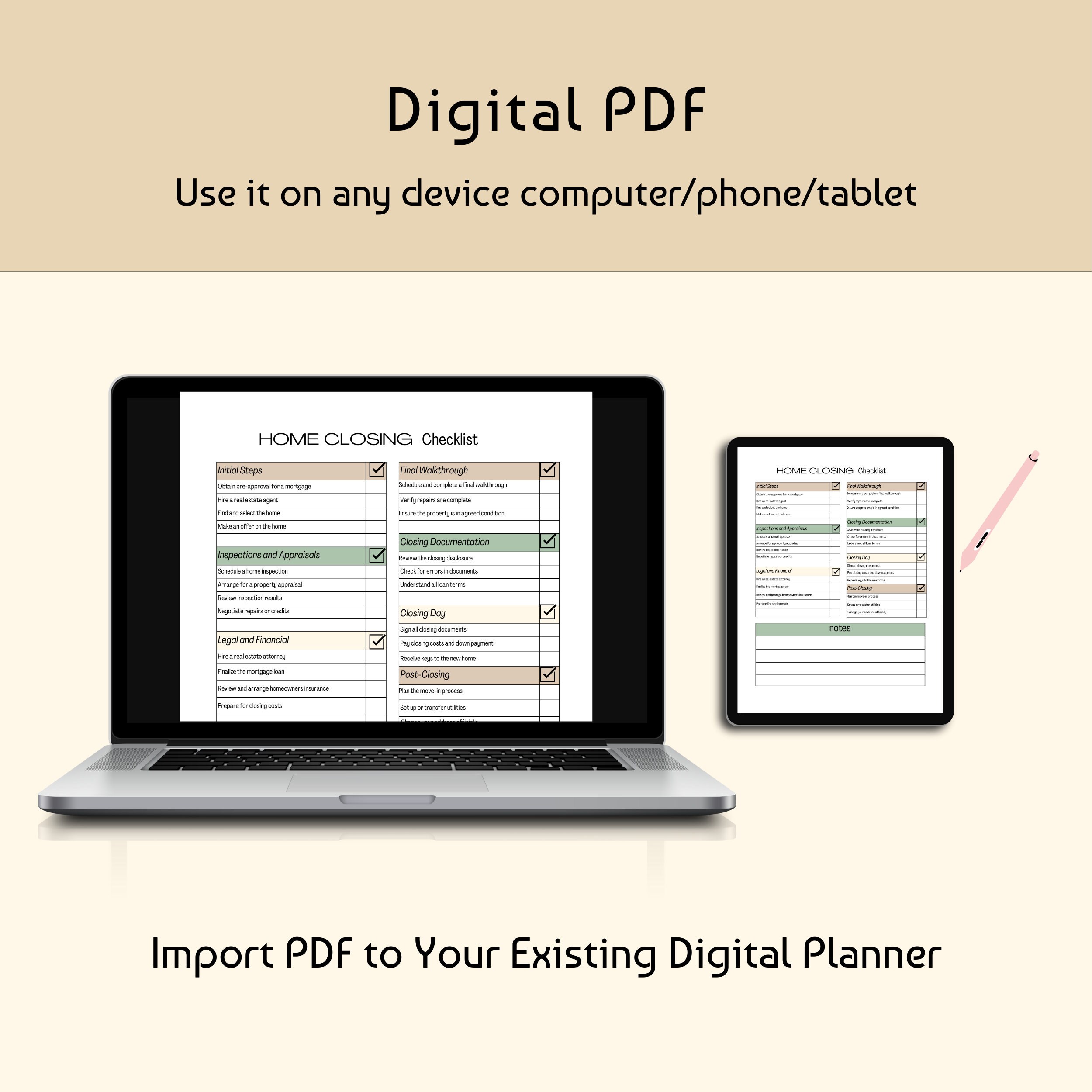 Home Closing Checklist: Printable & Digital PDF Guide - Etsy