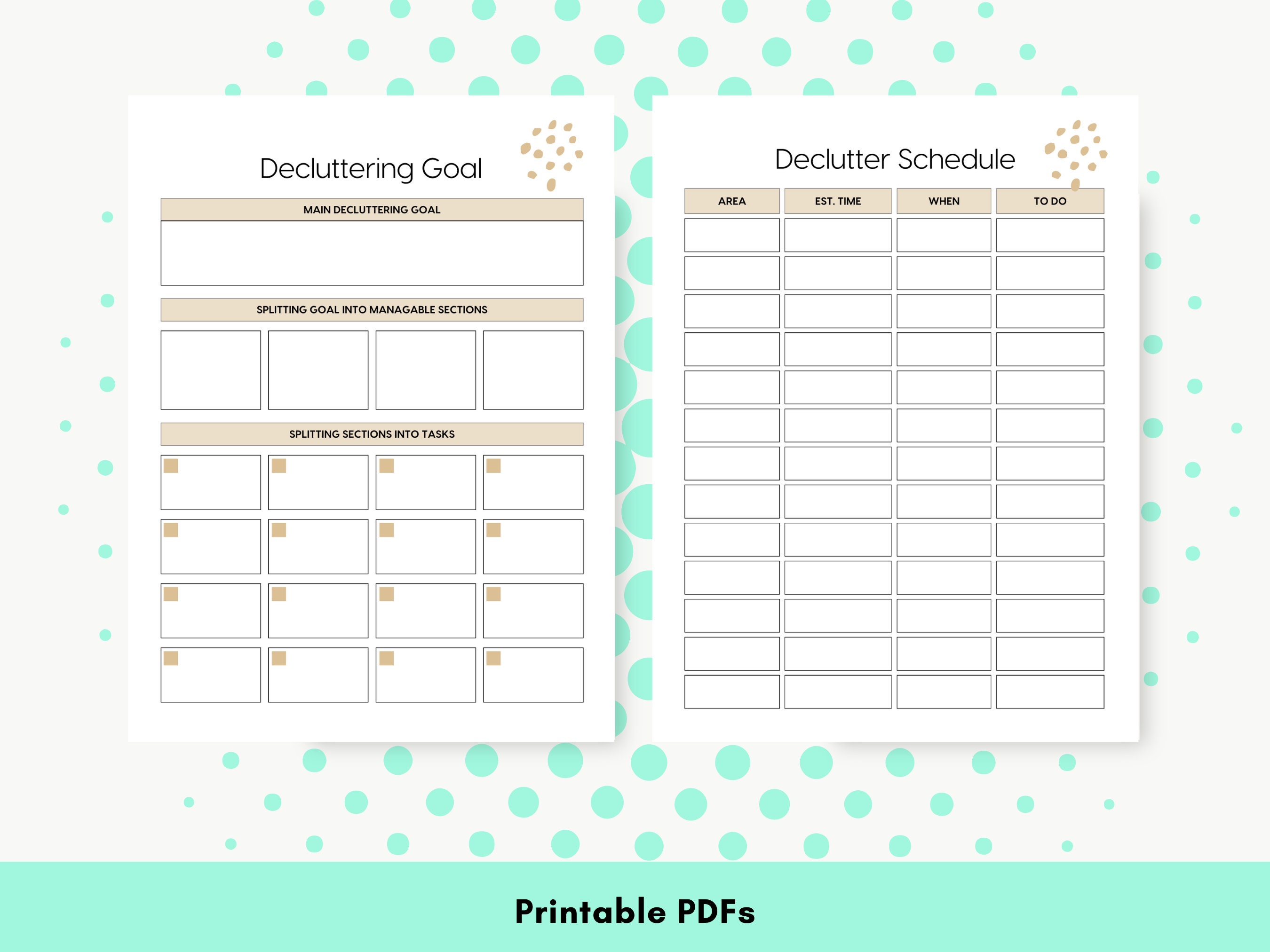 Printable Declutter Workbook Checklist Planner, 30 Day Declutter ...