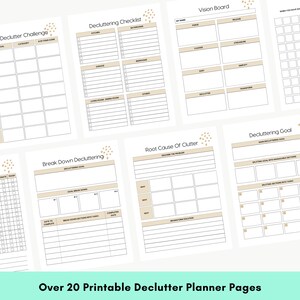 Printable Declutter Workbook Checklist Planner, 30 Day Declutter ...