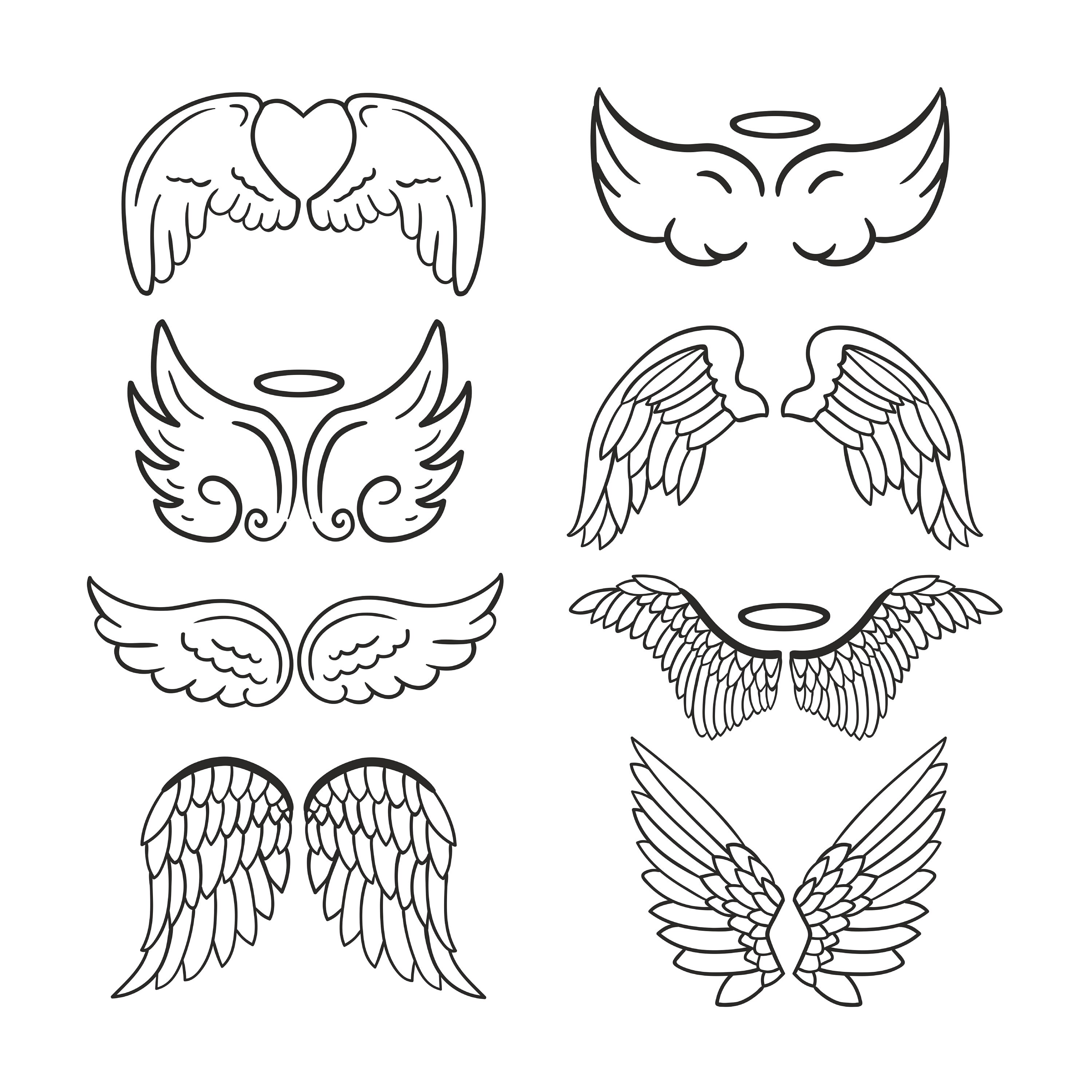 Angel Wings Svg, Angel Svg, Wings Svg, Wing Shape,angel Wings Clipart ...