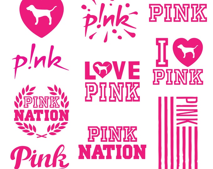 Pink Logos Svg and Pdf - Etsy Canada