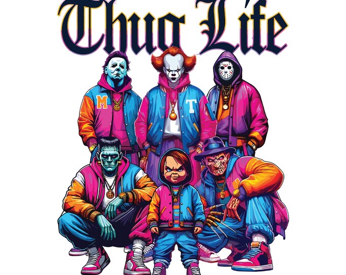 Halloween Svg, Thug Life Horror Movie Png, Friends Horror Characters ...