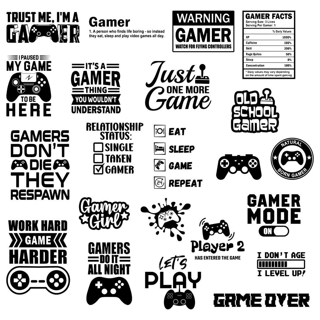 Gamer Svg, Gamer Svg Bundle, Gaming Svg Bundle, Funny Gamer Sayings Svg ...