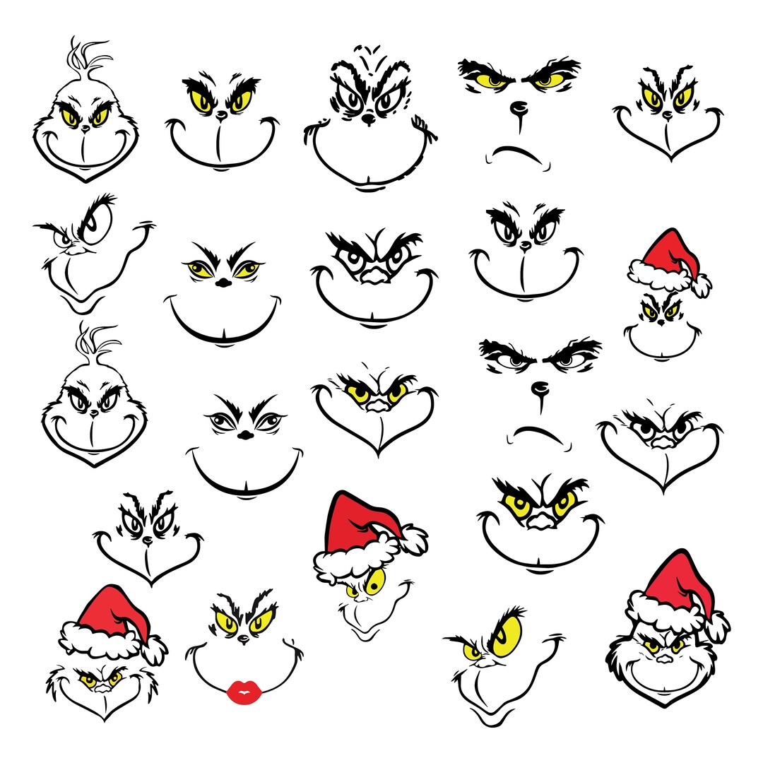 Grinch Face Svg, Grinch Hand, Grinch SVG Bundle, Grinch Ornament ...