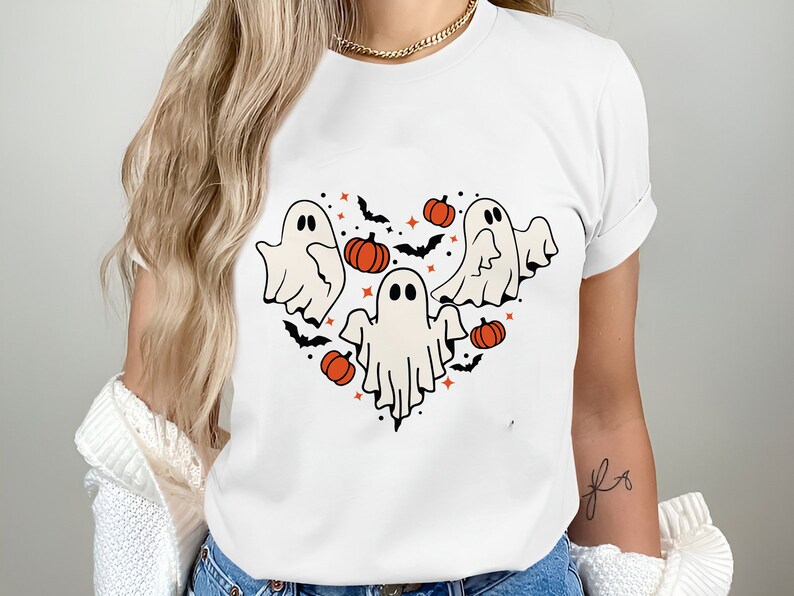 Ghost Heart SVG, Halloween Svg, Spooky Season Svg, Ghost Clip Art, Boo ...