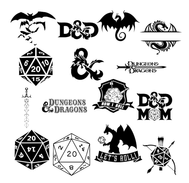 Dnd Svg Bundle, Dnd Png Bundle, Dnd Dxf Bundle, Dnd Silhouette Designs ...