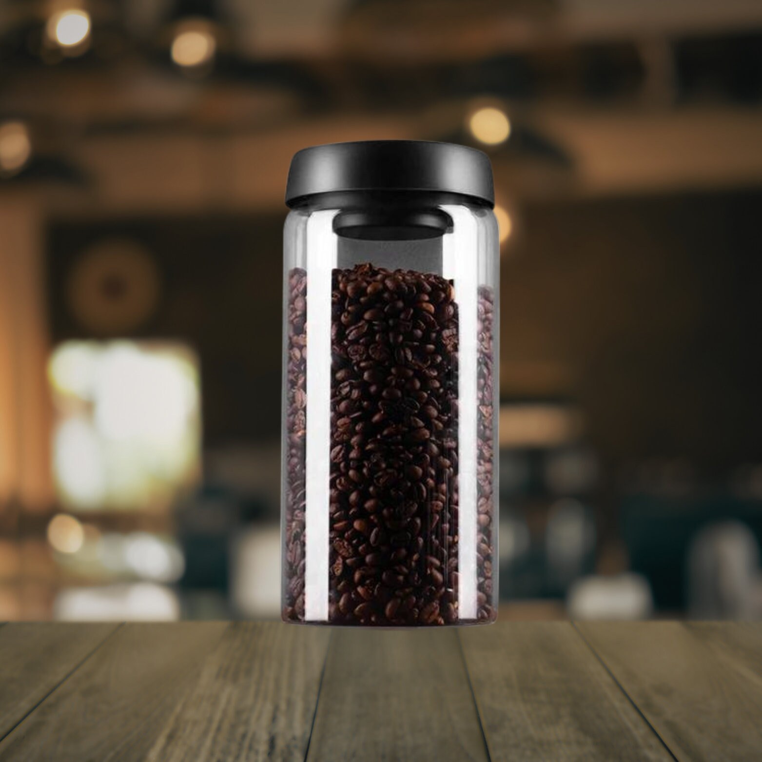 Vacuum Sealed Jug Coffee Beans Glass Airtight Canister Food Grains ...