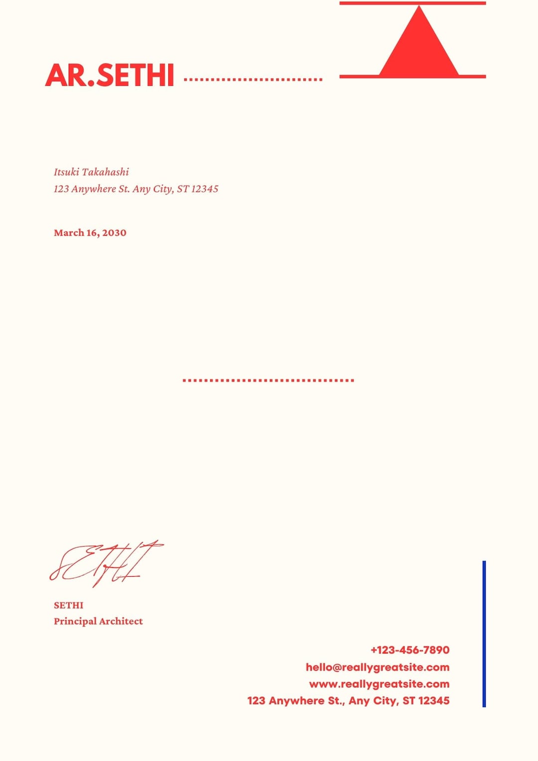 Ar. Letterhead for Instant Download - Etsy