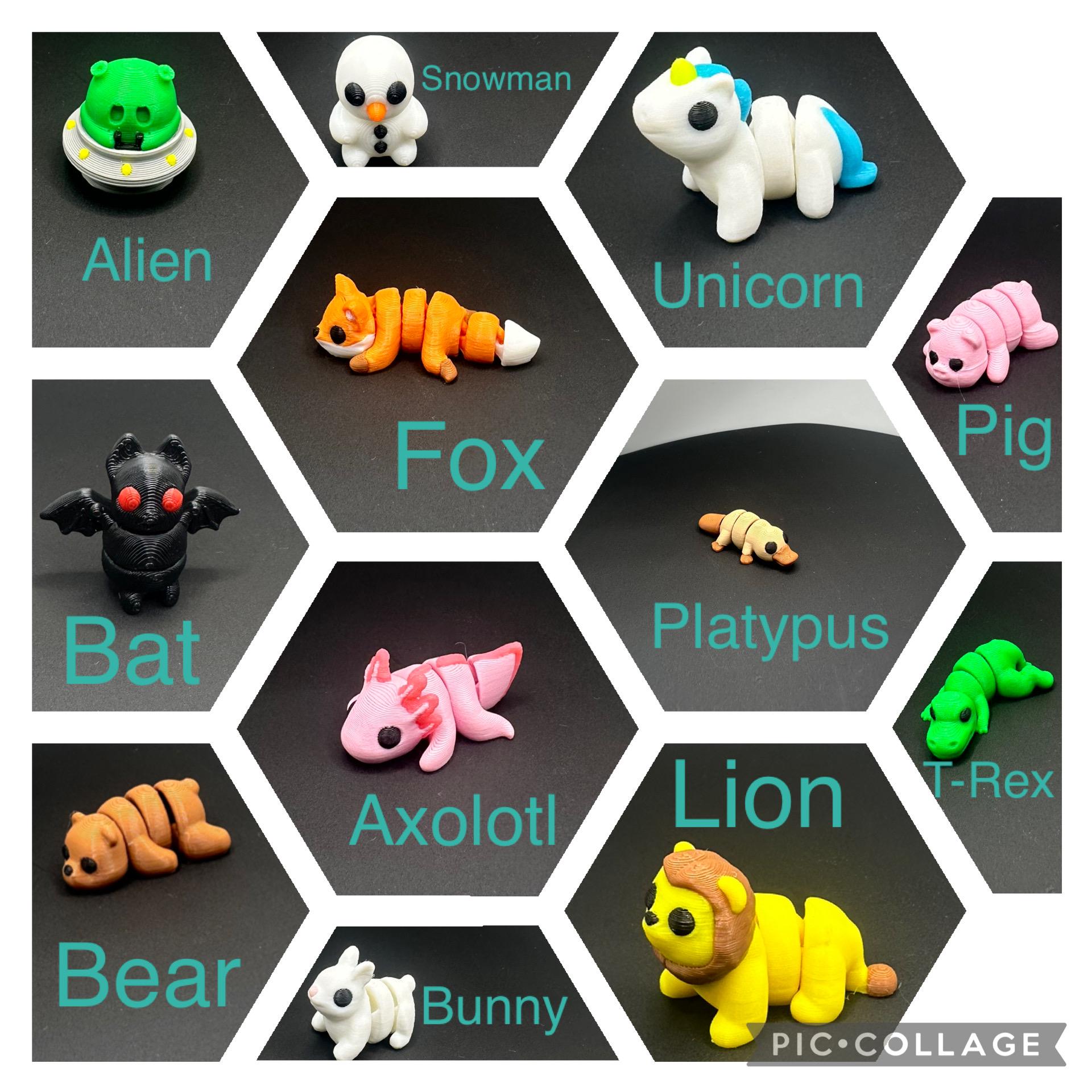 Tiny 3D Animals & Critters | Desk Fidget - Etsy Australia