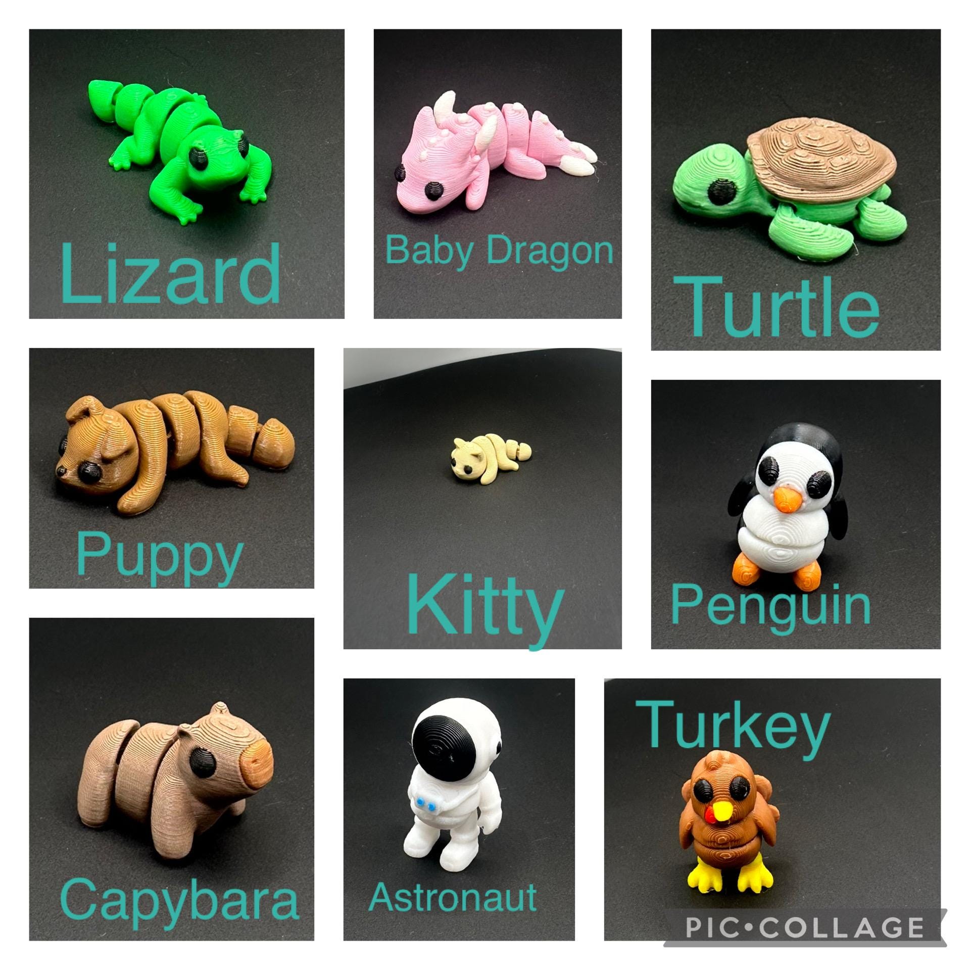 Tiny 3D Animals & Critters | Desk Fidget - Etsy Australia