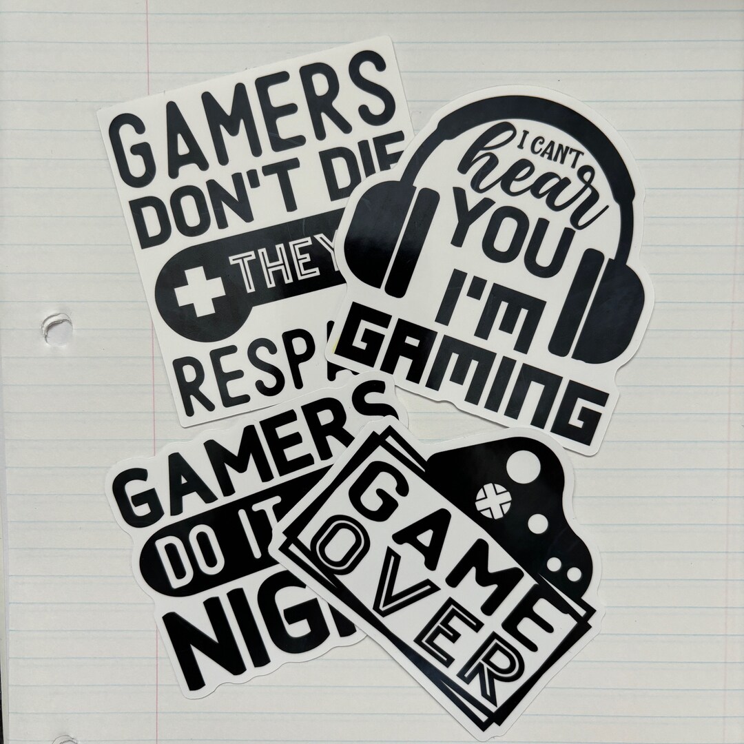 Gamer, Gaming Funny Stickers, Laptop Stickers, Planner, Scrapbook ...