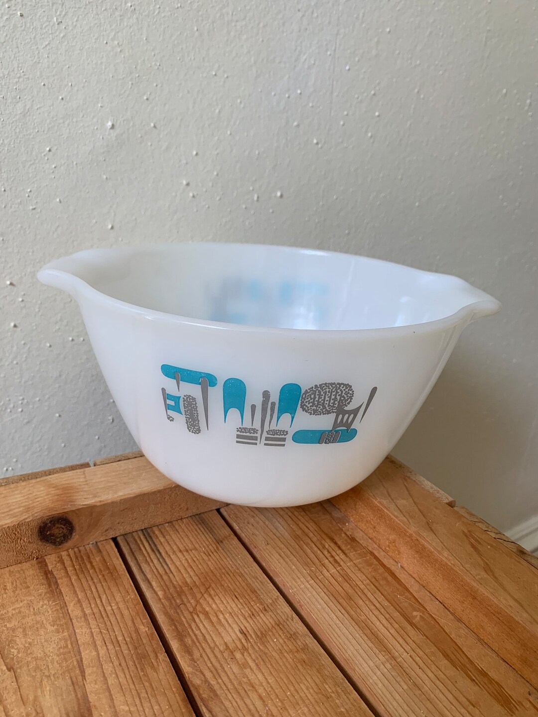 Blue Heaven /atomic Classic Mixing Bowl With Handles, 1 QT. Vintage - Etsy
