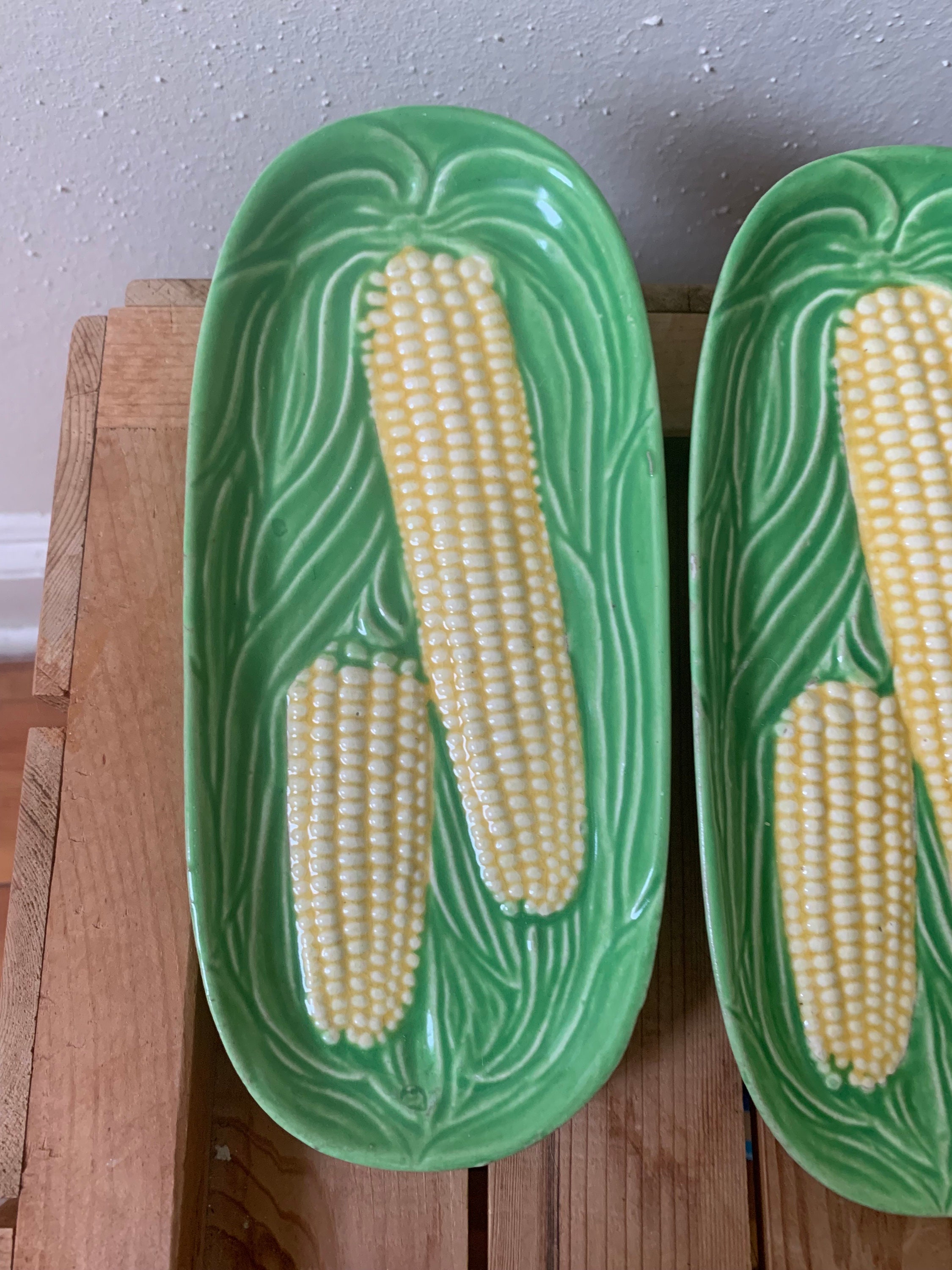 Ceramic Corn Holders Dishes, Vintage, Made in Japan, Set of Three - Etsy