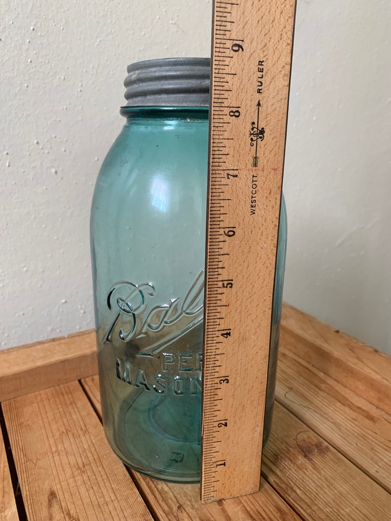 Blue Ball Perfect Mason Jars With Zinc Lids, Vintage - Etsy
