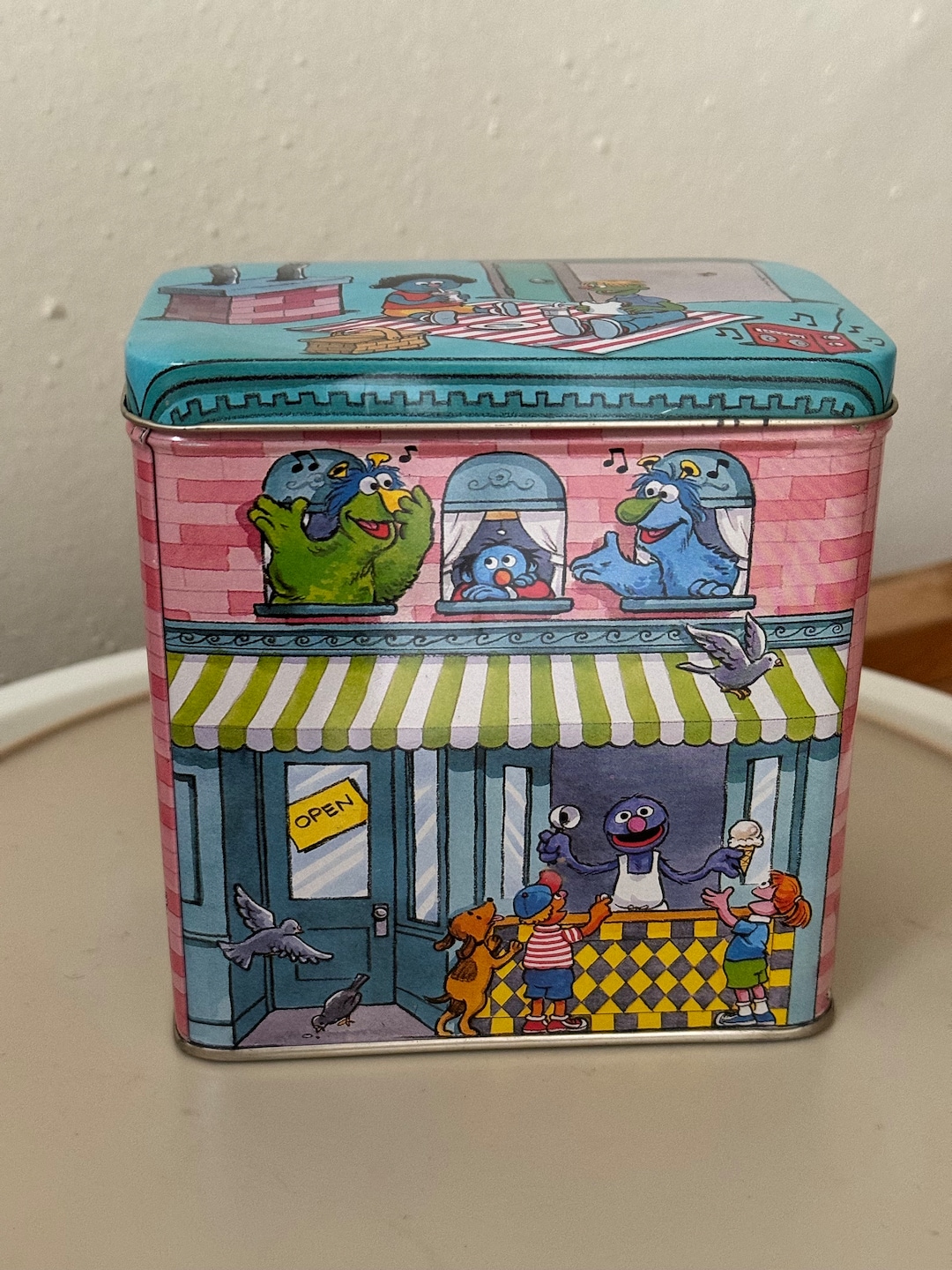 Sesame Street Metal Box Container With Lid, Vintage 1980s. - Etsy