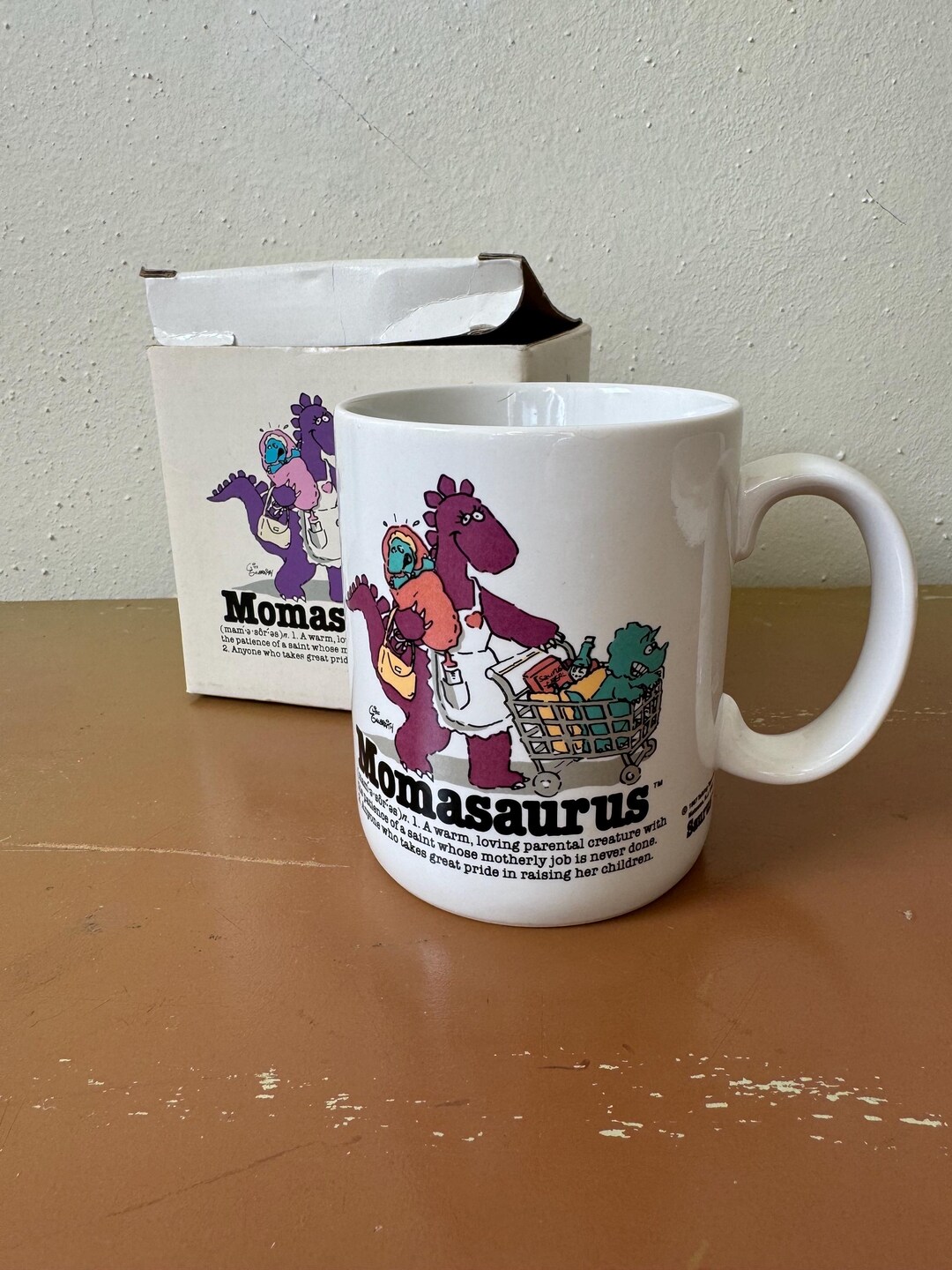 Momasaurus Mug, Vintage 1987, With Box - Etsy