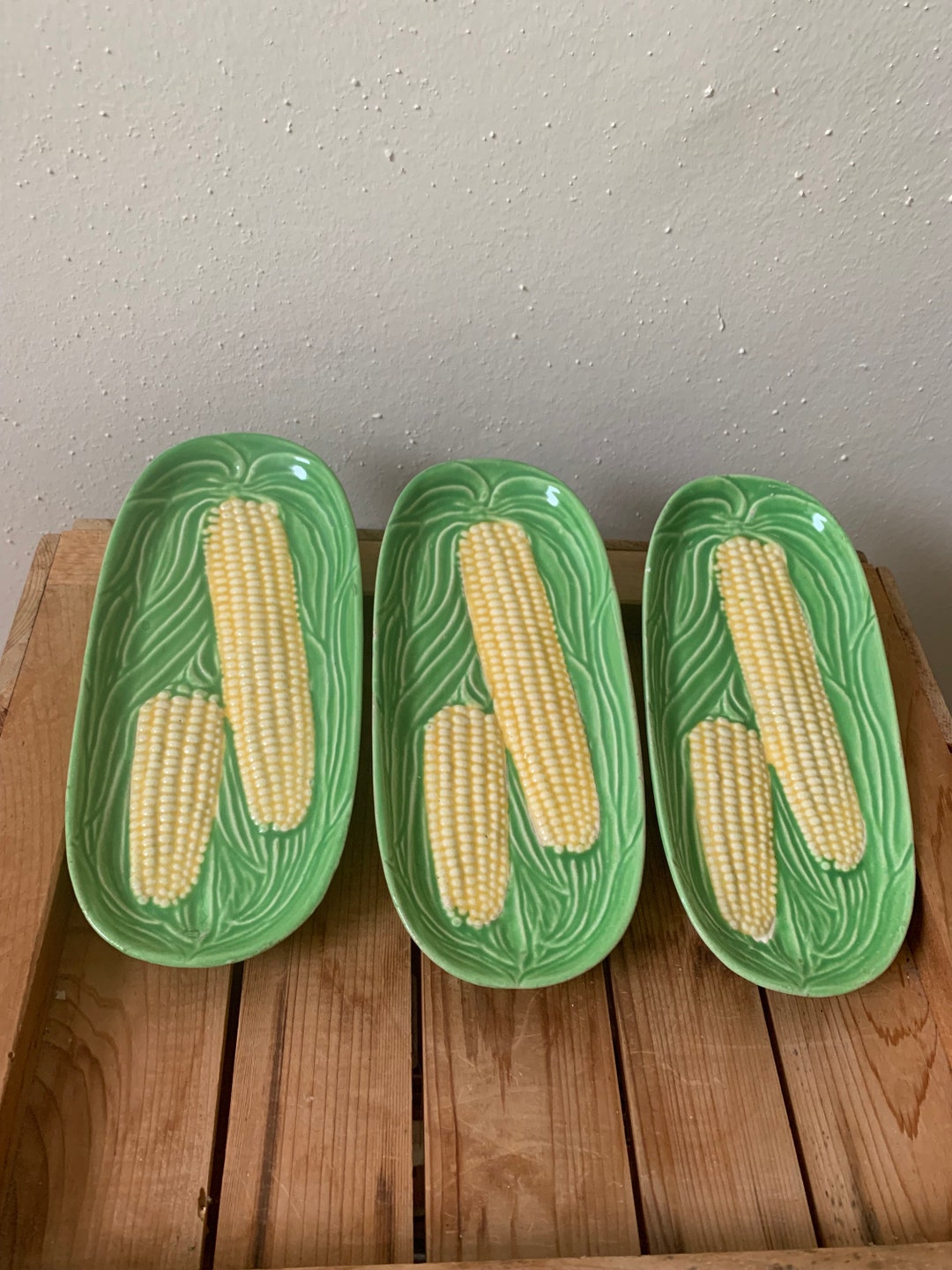 Ceramic Corn Holders Dishes, Vintage, Made in Japan, Set of Three - Etsy