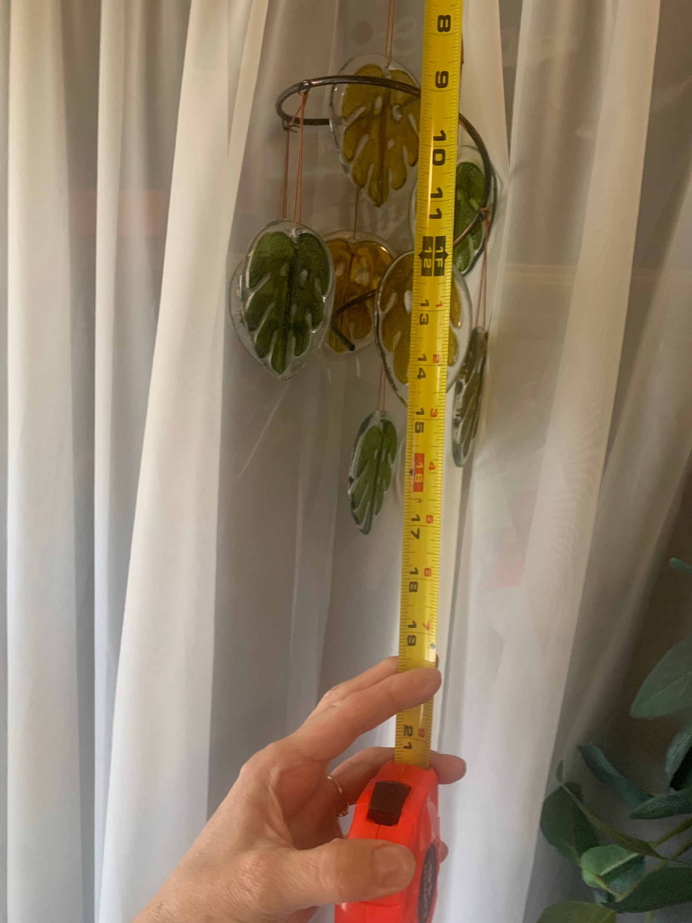 Stained Glass Chimes Leaf Pattern - Etsy