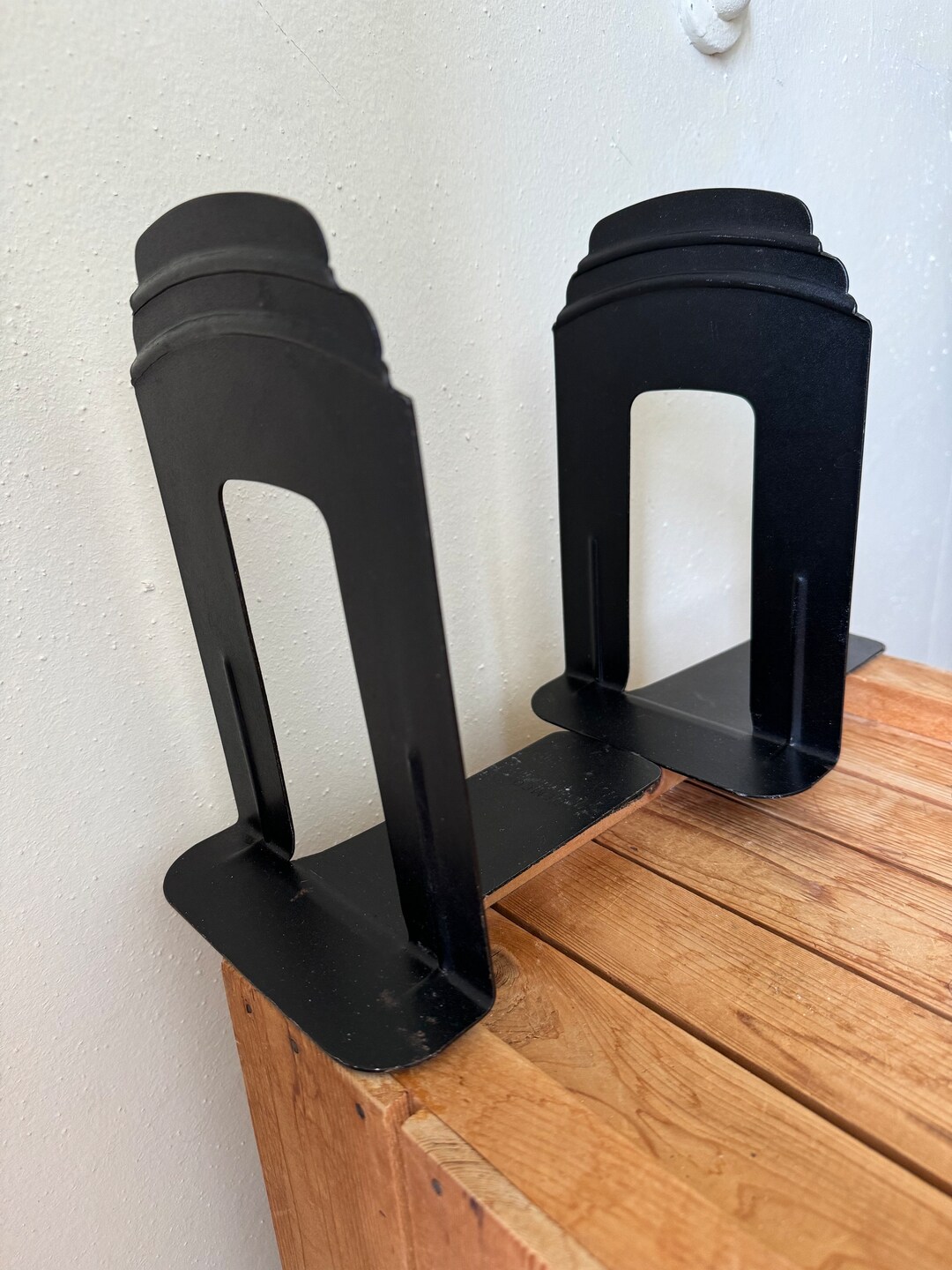 Black Metal Art Deco Bookends, Set of 2, Vintage DEMCO, 9” - Etsy