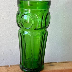 Wheaton Green Glass 6.75” Tumbler / Vase. Vintage - Etsy