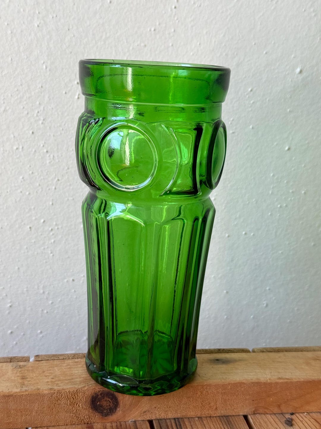 Wheaton Green Glass 6.75” Tumbler / Vase. Vintage - Etsy