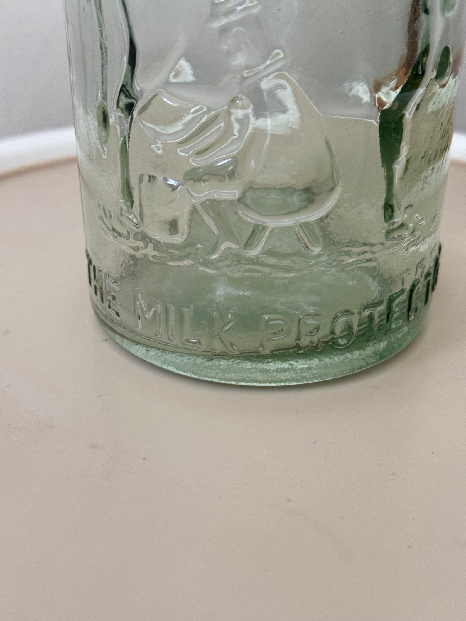 Absolutely Pure Milk Green Glass Vintage Milk Bottle, the Milk ...