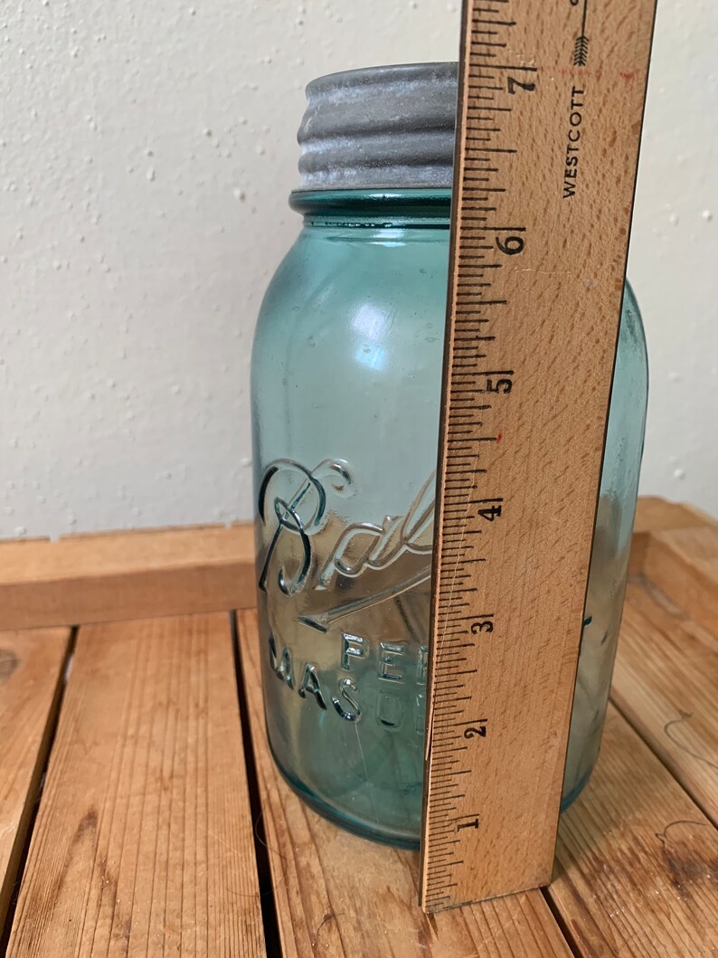 Blue Ball Perfect Mason Jars With Zinc Lids, Vintage - Etsy