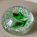 Glass Paperweight With Lady Bugs on Leaves, Bubbles. - Etsy