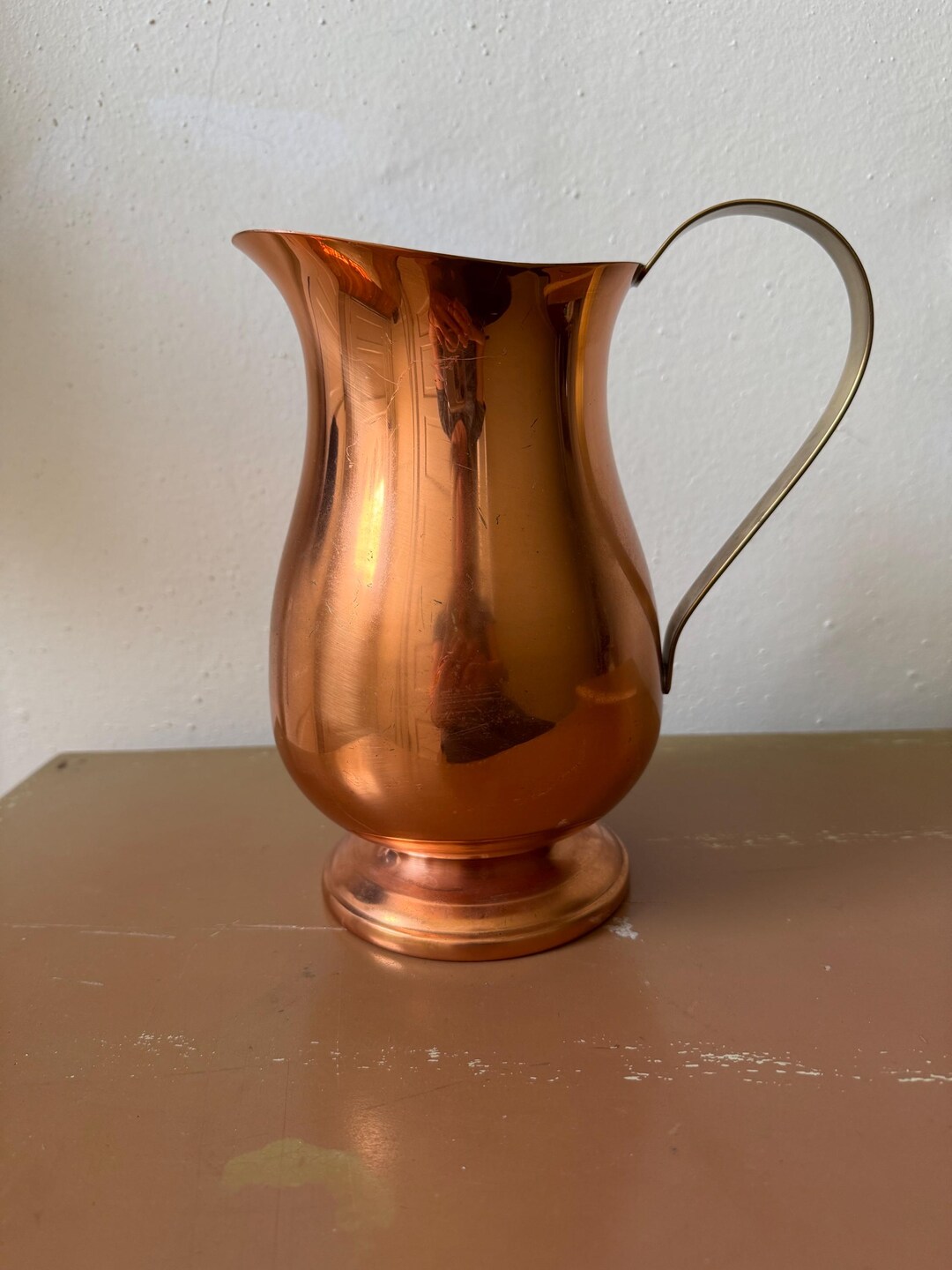 Copper Guild Copper and Brass Handle Pitcher, Vintage - Etsy