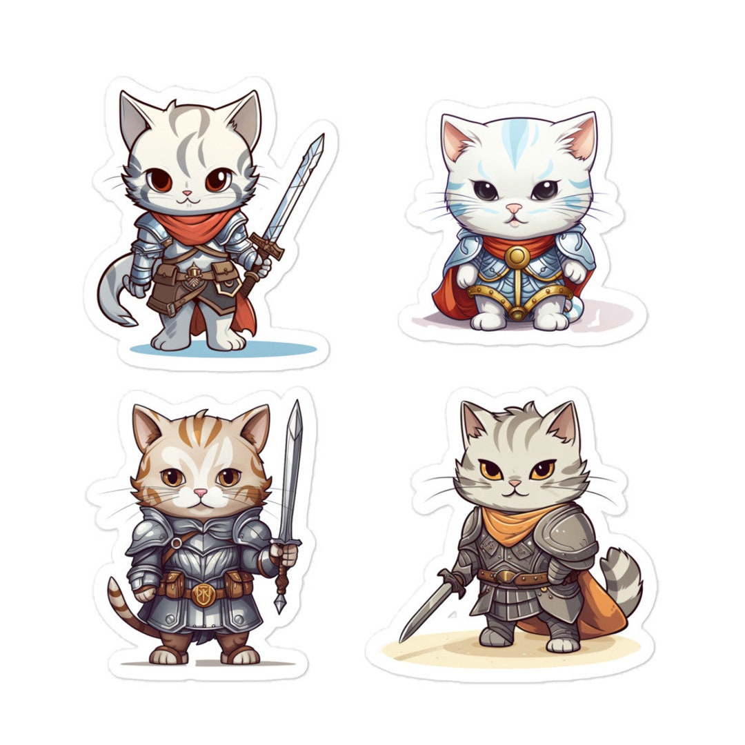 Dnd more Kitty Paladin Sticker - Etsy