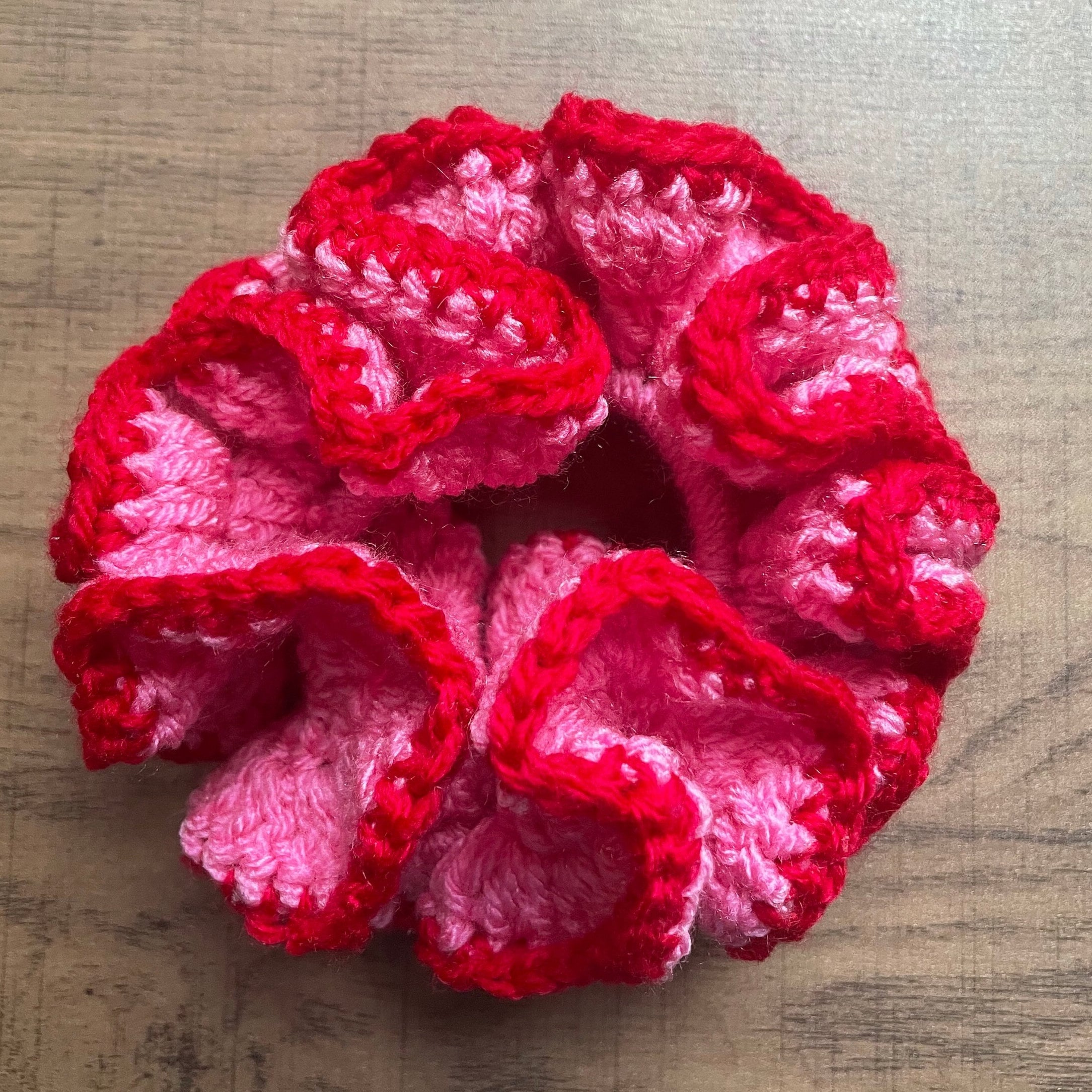 Jumbo Two Colour Handmade Crochet Scrunchie - Etsy