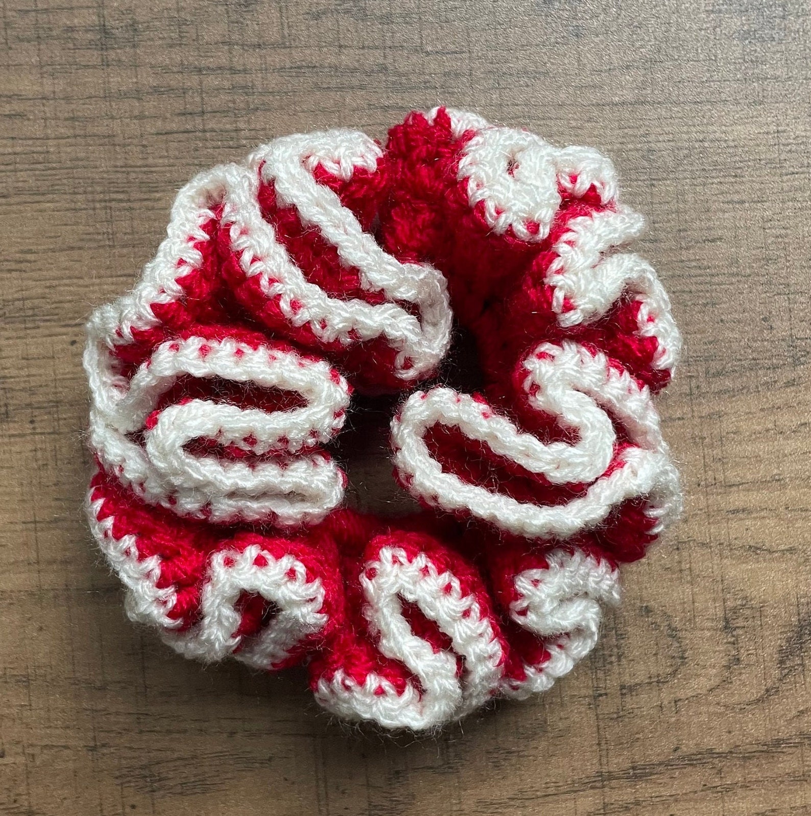 Jumbo Two Colour Handmade Crochet Scrunchie - Etsy