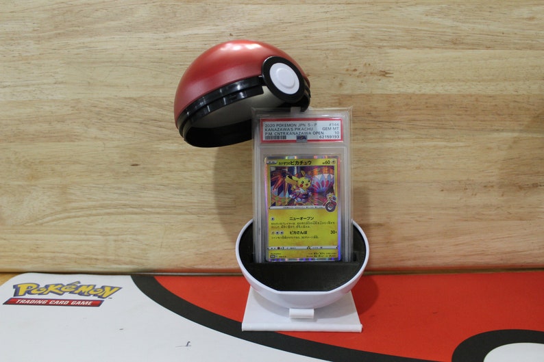 DISPLAY IN STYLE With Graded Pokemon Card Pokeball Stand - Etsy